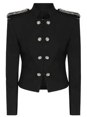 Pinko Tailored Jacket With Stretch Blend - Black