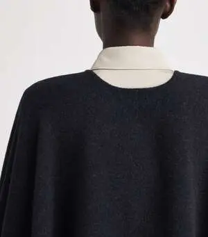 Max Mara Wool Logo Poncho