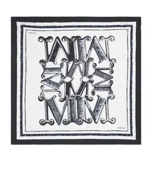 Max Mara Silk Logo Scarf