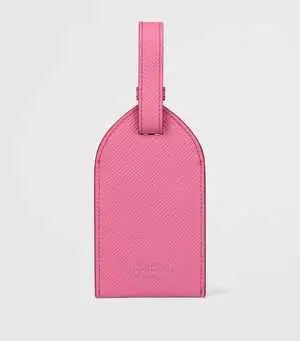 Smythson Panama Leather Luggage Tag