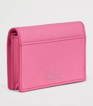 Smythson Leather Panama Folded Card Holder
