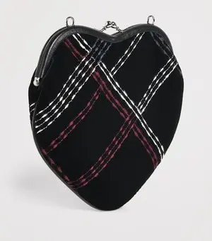 VIVIENNE WESTWOOD Velvet Belle Heart Frame Shoulder Bag