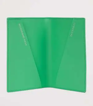 Smythson Leather Harlequin Panama Passport Cover