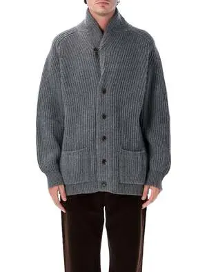 Filson Shawl Collar Rib-knit Button Cardigan - Grigio