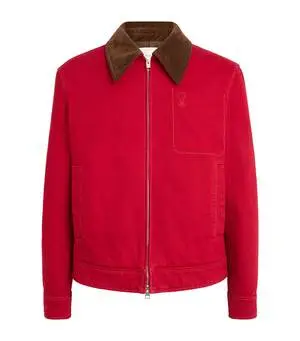 AMI Paris De Coeur Contrast-collar Jacket