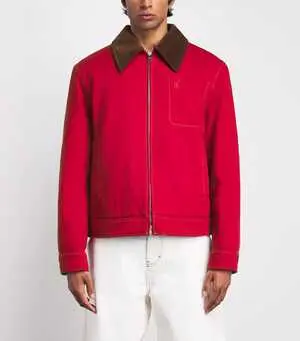 AMI Paris De Coeur Contrast-collar Jacket