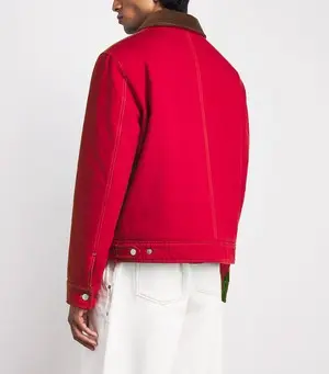 AMI Paris De Coeur Contrast-collar Jacket