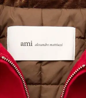 AMI Paris De Coeur Contrast-collar Jacket