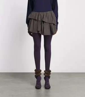 Acne Studios Wool-blend Check Ruffle Mini Skirt