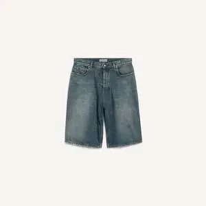 Balenciaga Dirtyvintage Denim Bermuda Shorts For