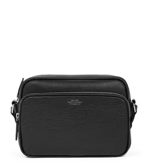 Smythson Leather Panama Cross-body Bag - Black