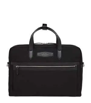 Smythson Slim Canvas Norton Briefcase - Black