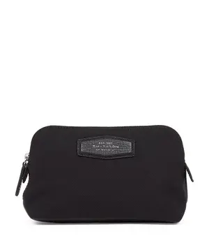 Smythson Small Canvas Wash Bag - Black