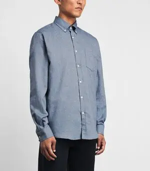 Sunspel Brushed Cotton Flannel Shirt