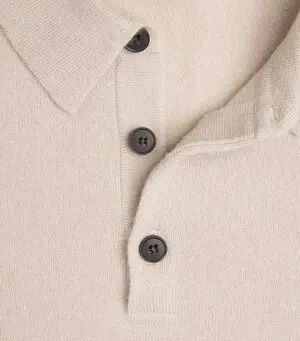Sunspel Cashmere Long-sleeve Polo Shirt - Brown