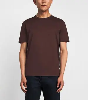 Sunspel Supima Cotton Classic T-shirt - Brown