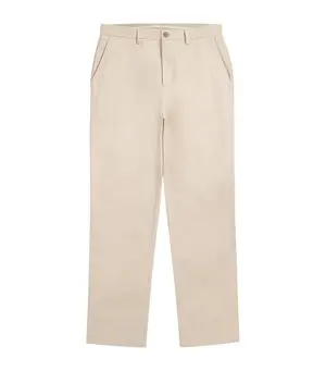 Sunspel Cotton Drill Trousers - Brown
