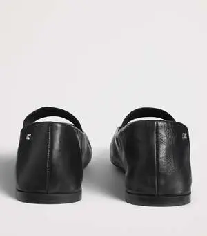 Max Mara Nappa Leather Ballet Flats - Black