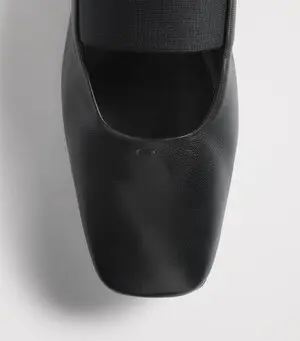 Max Mara Nappa Leather Ballet Flats - Black