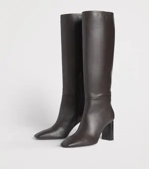 Max Mara Smooth Leather Knee-high Boots