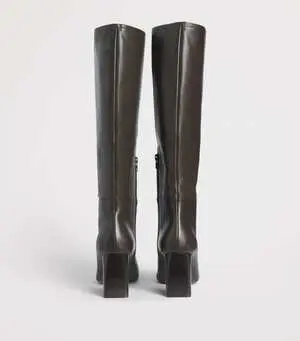 Max Mara Smooth Leather Knee-high Boots