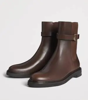 Max Mara Leather Chelsea Boots