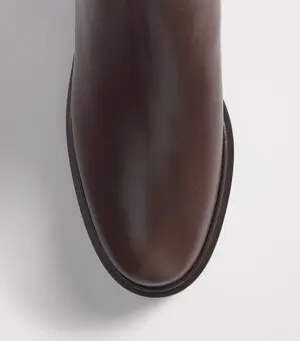 Max Mara Leather Chelsea Boots