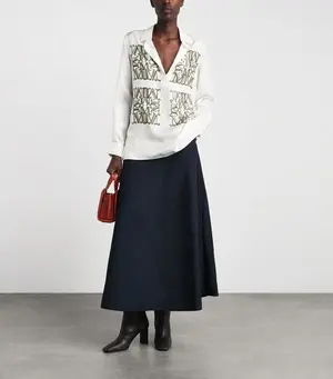 Max Mara Silk Monogram Shirt