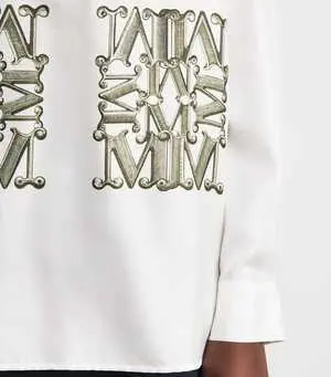 Max Mara Silk Monogram Shirt