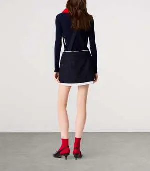 Maje Tweed Suspender Shorts
