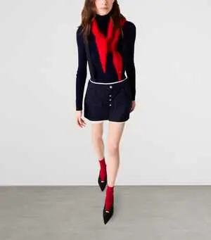 Maje Tweed Suspender Shorts