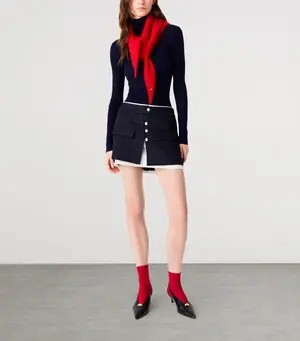 Maje Tweed Suspender Shorts