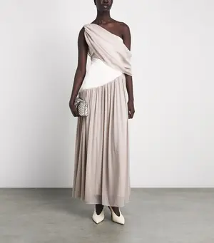 ABADIA One-shoulder Gwyneth Maxi Dress