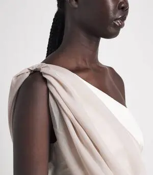 ABADIA One-shoulder Gwyneth Maxi Dress