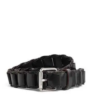 LEMAIRE Leather Link Belt - Brown