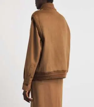 Lafayette 148 New York Shearling-camel Hair Quilted Gilet