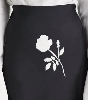 Lafayette 148 New York Satin Floral Maxi Skirt