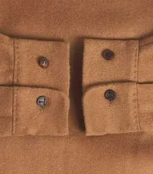 Lafayette 148 New York Camel Hair Midi Shirt Dress