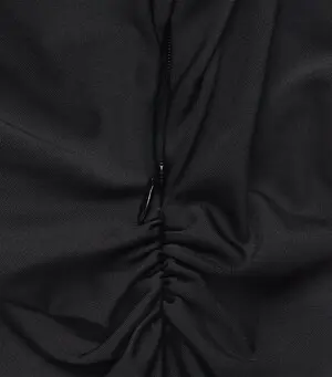 Victoria Beckham Gathered Shoulder Drape Long-sleeve Gown