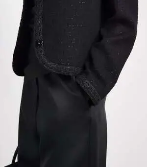 Fabiana Filippi Tweed Sequin Cropped Jacket