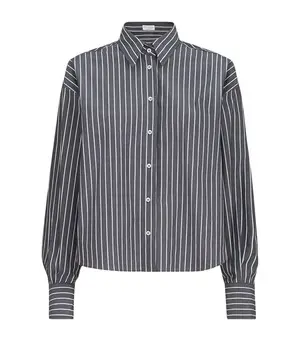 Brunello Cucinelli Cotton Poplin Stripe Shirt