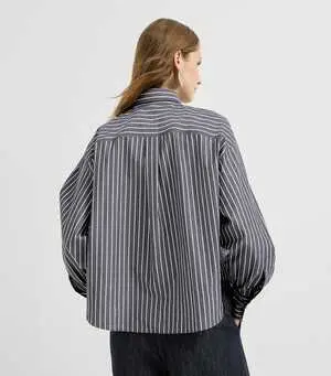 Brunello Cucinelli Cotton Poplin Stripe Shirt