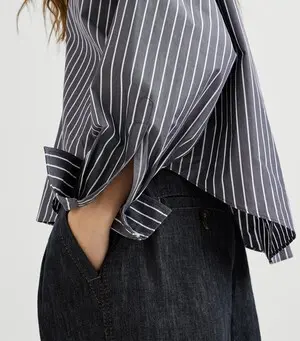 Brunello Cucinelli Cotton Poplin Stripe Shirt