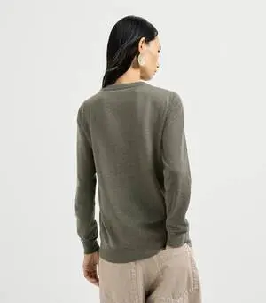 Brunello Cucinelli Cashmere Monili-detail Sweater - Green