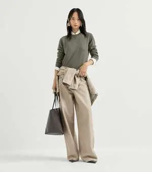 Brunello Cucinelli Cashmere Monili-detail Sweater - Green