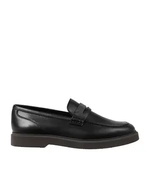 BRUNELLO CUCINELLI Leather Monili-detail Penny Loafers
