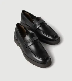 Brunello Cucinelli Leather Monili-detail Penny Loafers