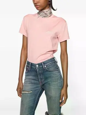 Acne Studios Fitted T-shirt With Logo - Pink