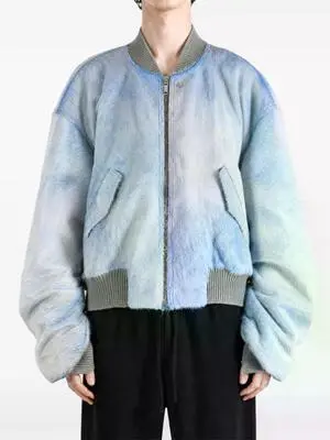 Rick Owens Secchia Flight Zip-up Leather Bomber Jacket