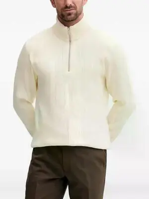 LINDBERGH Ribbed Quarter-zip Sweater